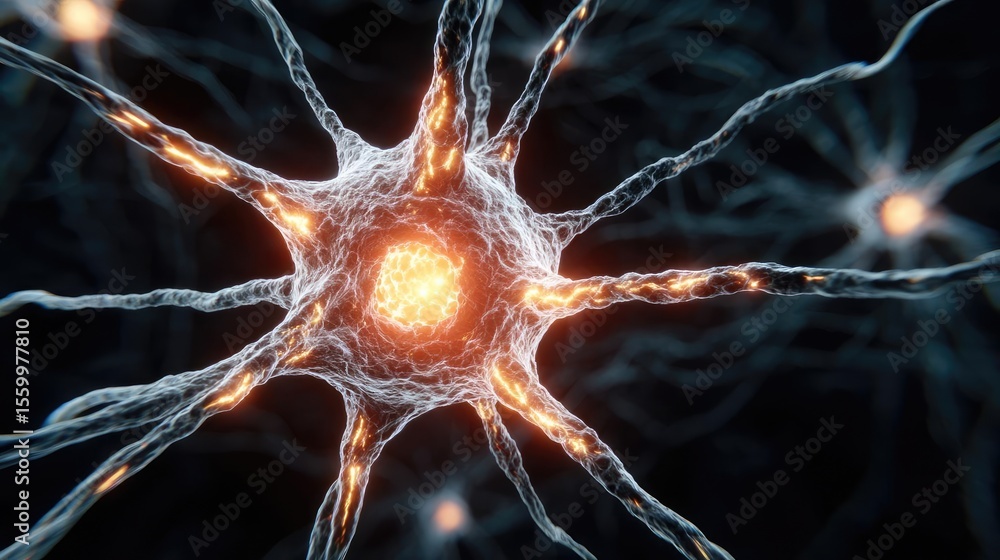 Ilustración de Stock Cortex processor supports neuron activation ...