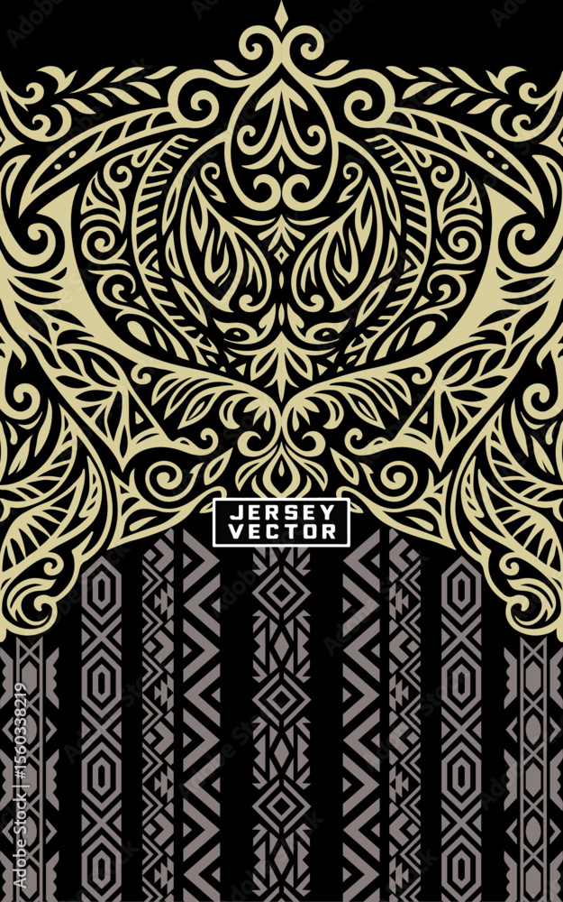 Ornate Tribal Jersey Design vector with Geometric Patterns, abstract ...