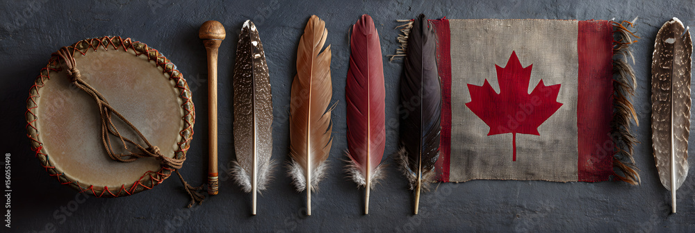 Celebration of canadian indigenous peoples day with traditional ...
