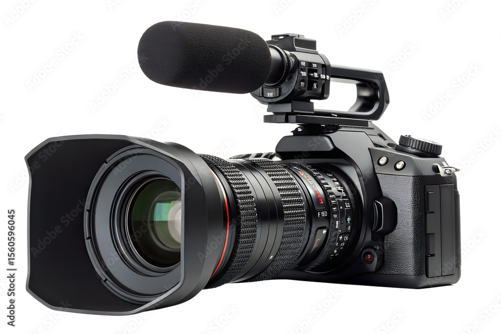 Professional Video Camera with External Microphone for High-Quality ...