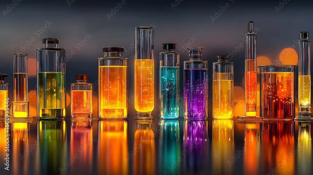 Vibrant visualization of analytical chemistry processes lab tools ...