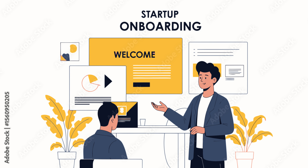 Stock-Vektorgrafik „Engaging Team Introductions For Seamless Startup ...