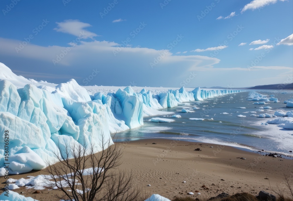 explore how the loss of ice caps impacts wave energy and beach erosion ...