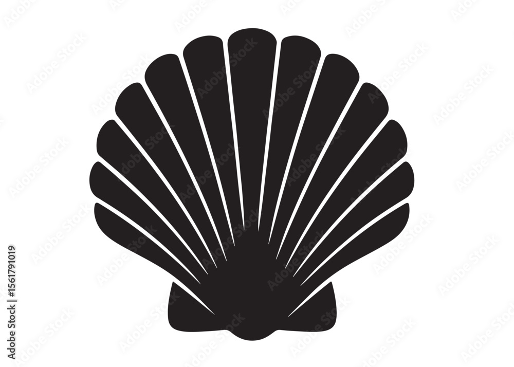 conch shell logo silhouette vector, conch shell logo icon silhouette ...