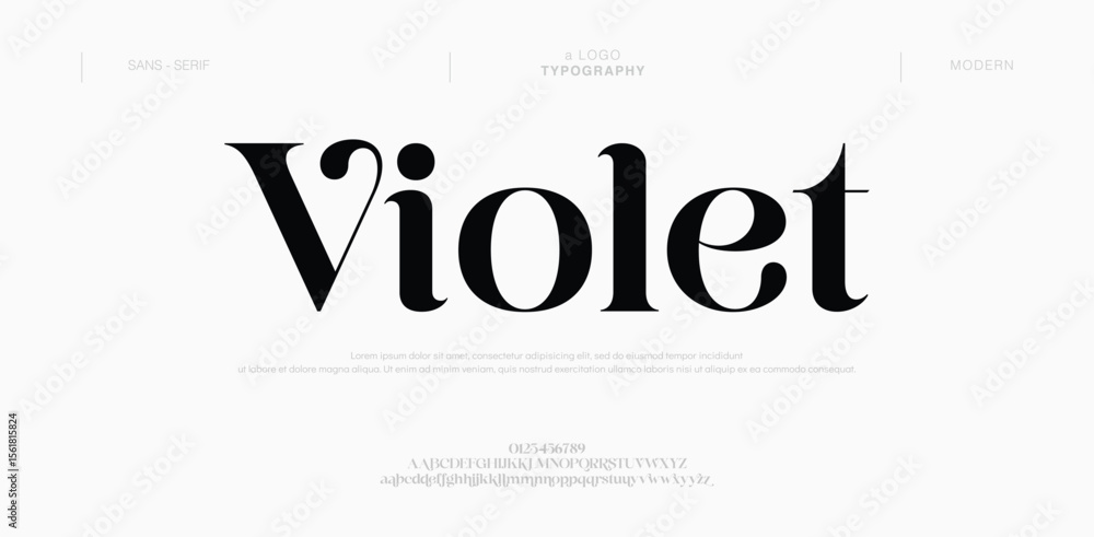 Violet Elegant alphabet letters font logo classic minimal fashion ...
