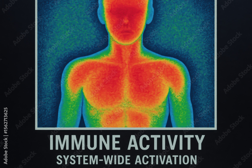 Foto de Stock Immune activity system wide activation highlights t cell ...