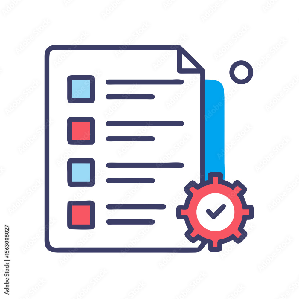 Project checklist processing icon shows tasks completed successfully ...