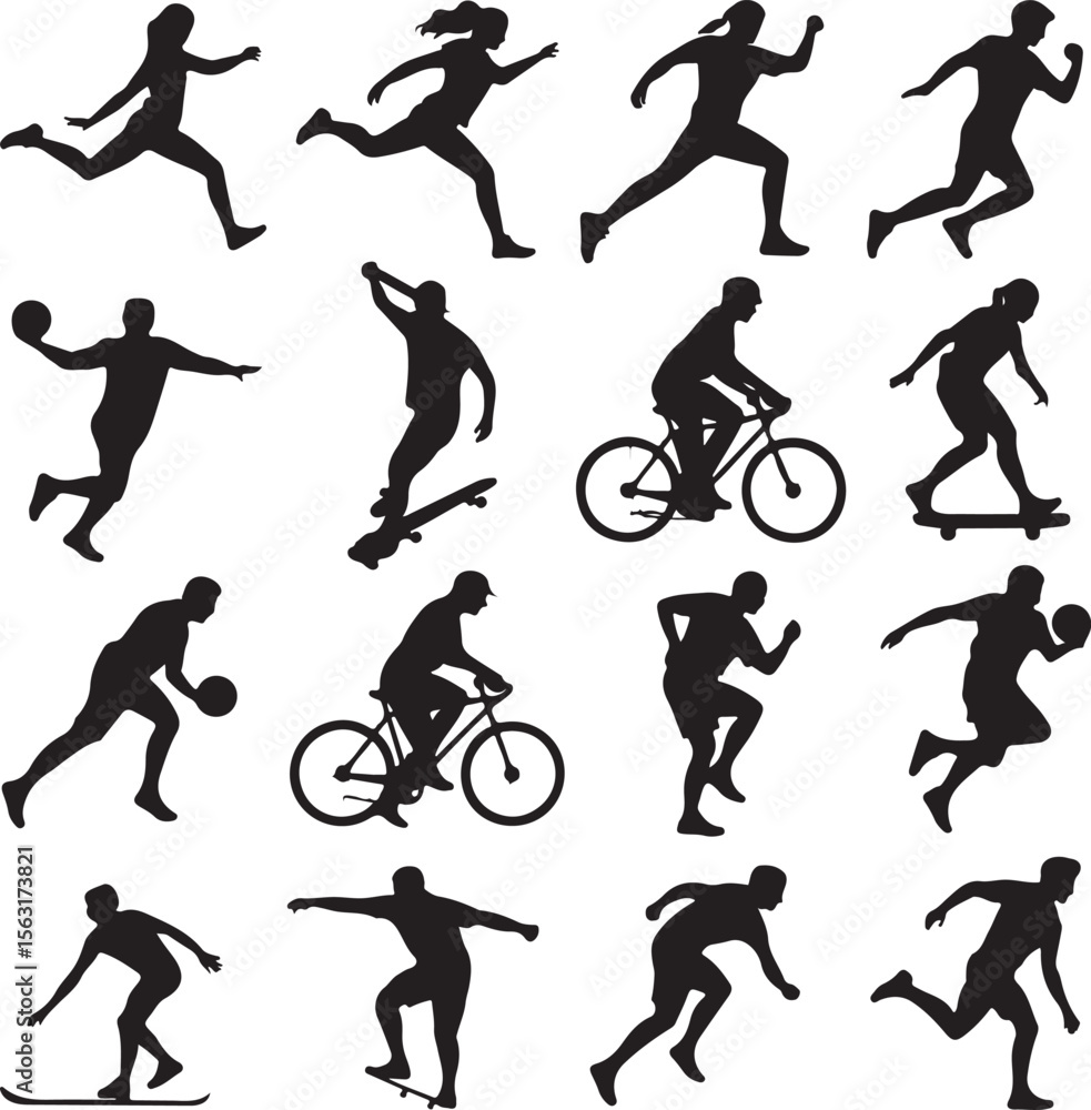 Basketball Player Silhouette Bundle – Slam Dunk SVG Clipart Basketball ...