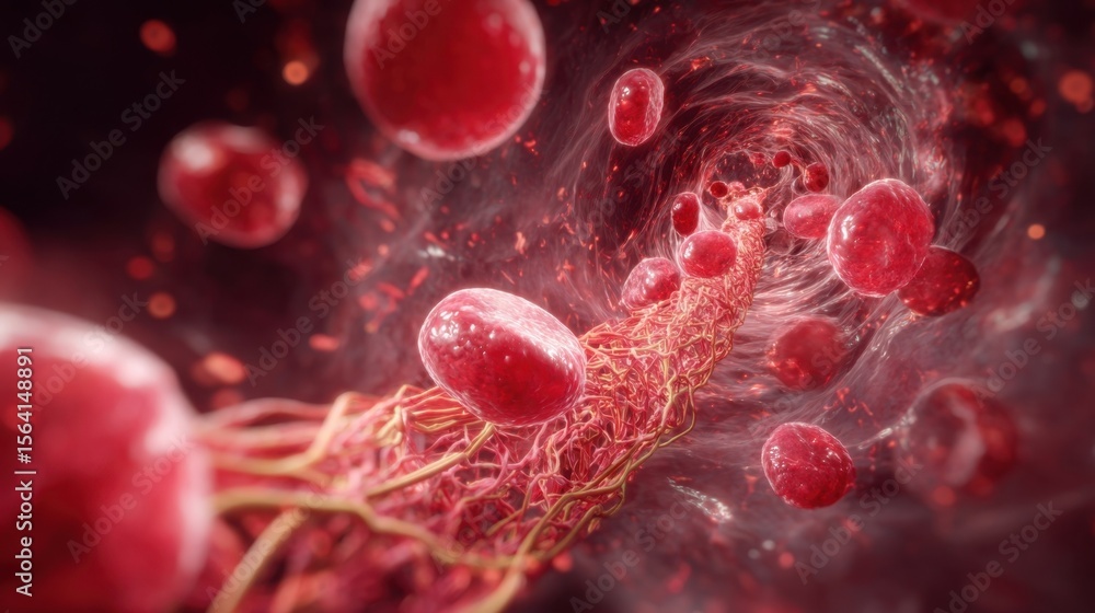 An informative 3D sequence depicting the symptoms of high cholesterol ...