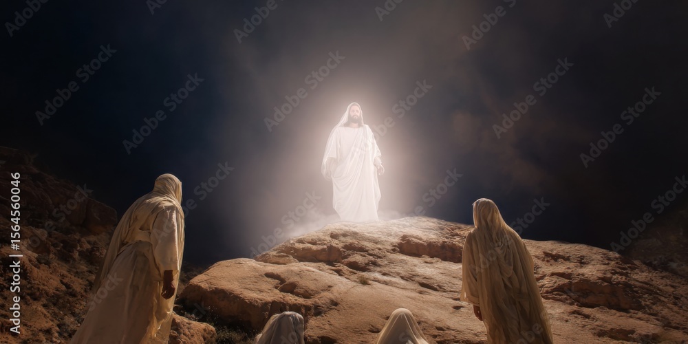 Transfiguration of Jesus Christ on Mount Tabor before the apostles ...