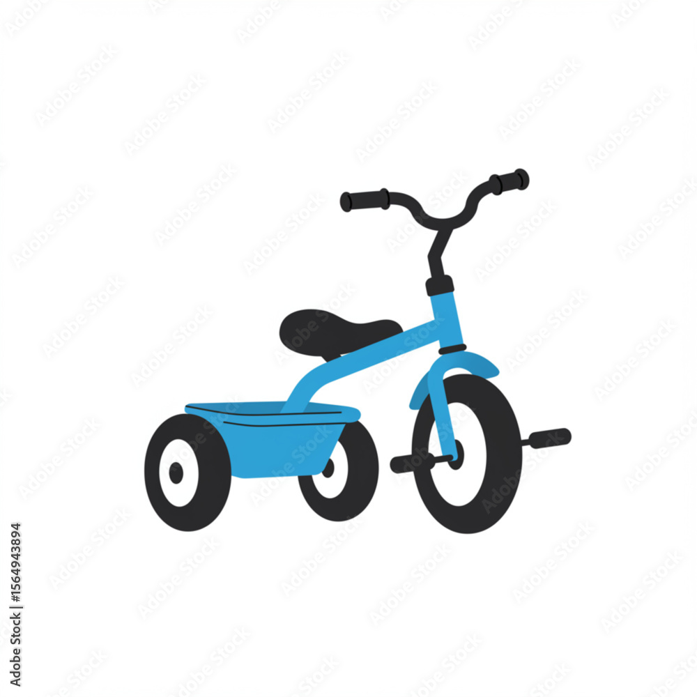 Cheerful tricycle design, ideal for playful logos, children's designs ...