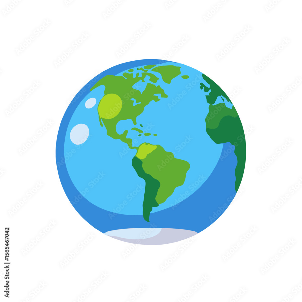 Vector de Stock Earth Globe Image-World Map-Global View-Planet Earth ...
