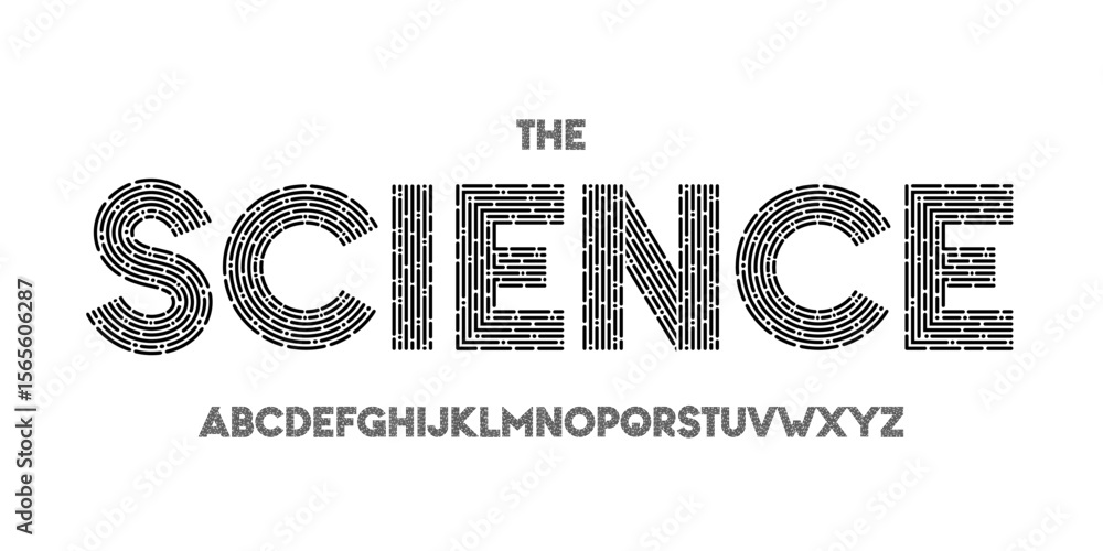 Vector de Stock Science technology font, futuristic alphabet for ...