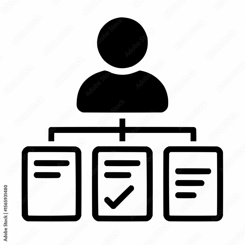 Org chart with clear role definitions. Responsibility mapping Stock Vector | Adobe Stock