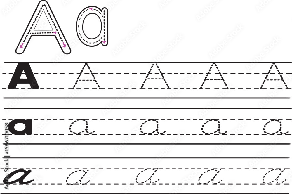 English Alphabet Handwriting Practice Sheet for Kids and Beginners ...
