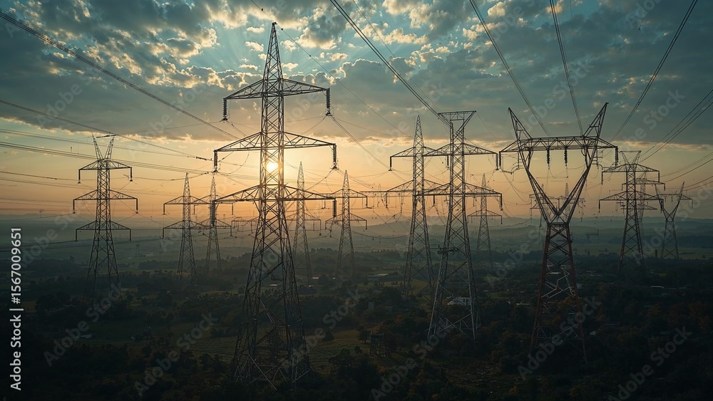 Electrical Engineering Background Images HD- Power Transmission Lines ...