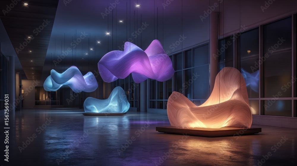Emotion-reactive kinetic sculptures in clinics move fluidly with ...