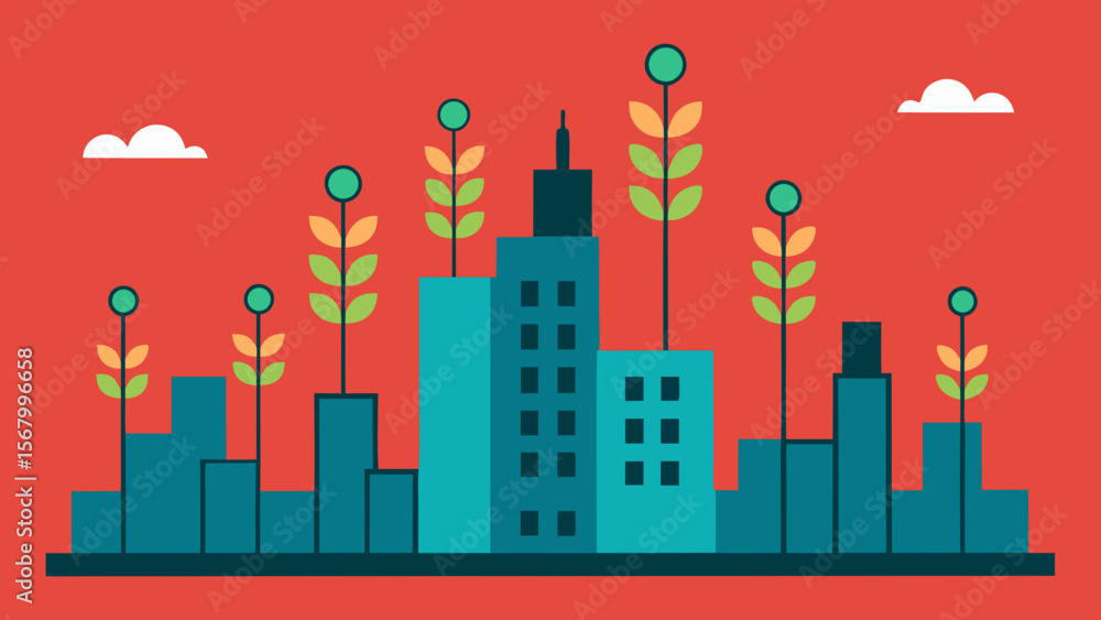 Organic City Where Buildings Are Grown from Ancient Living Trees Stock ...