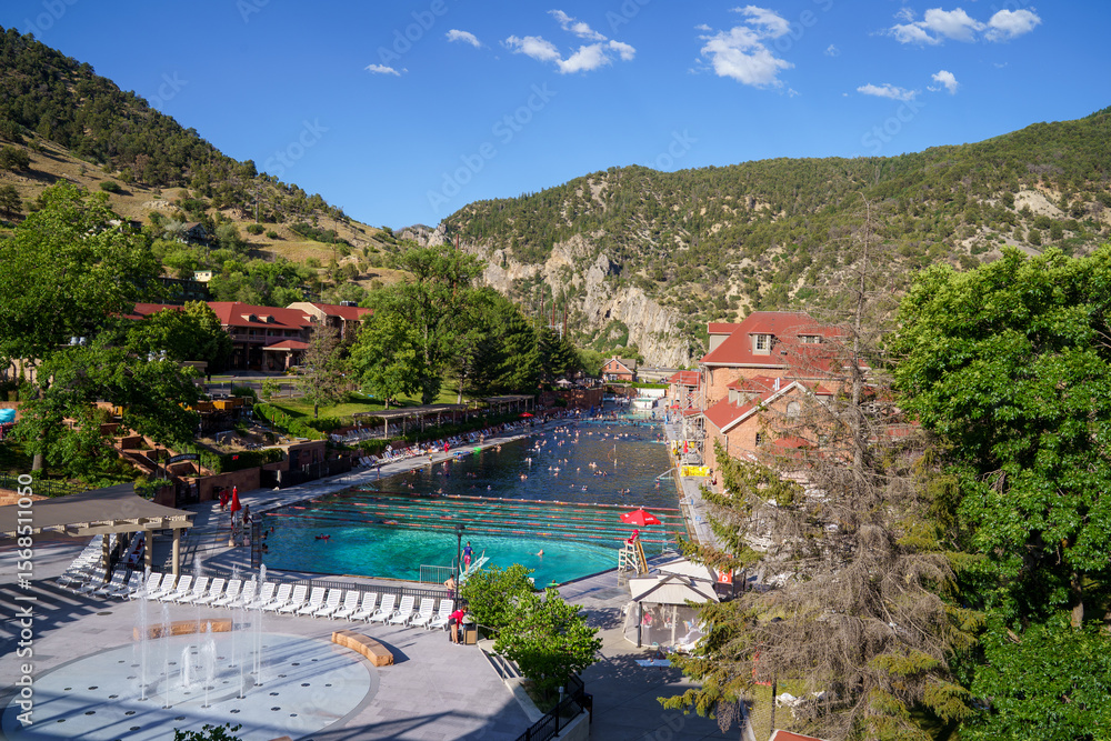 Glenwood Springs, Colorado - June 23, 2025: Famous hot springs ...