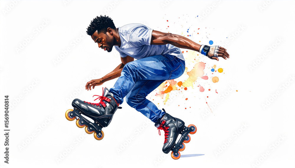 “3D Roller Skate Fall Injury on Leg – Sports Accident and Leg Trauma ...