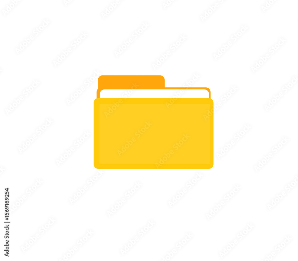 Yellow folder icon with Transparent background clipart. Stock ...