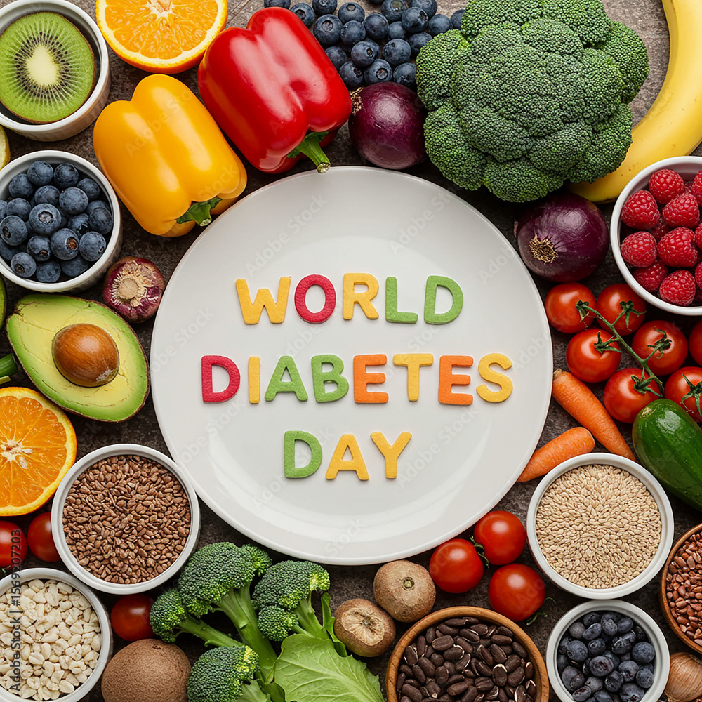 World Diabetes Day Healthy Eating Diabetes Management Stock Photo ...