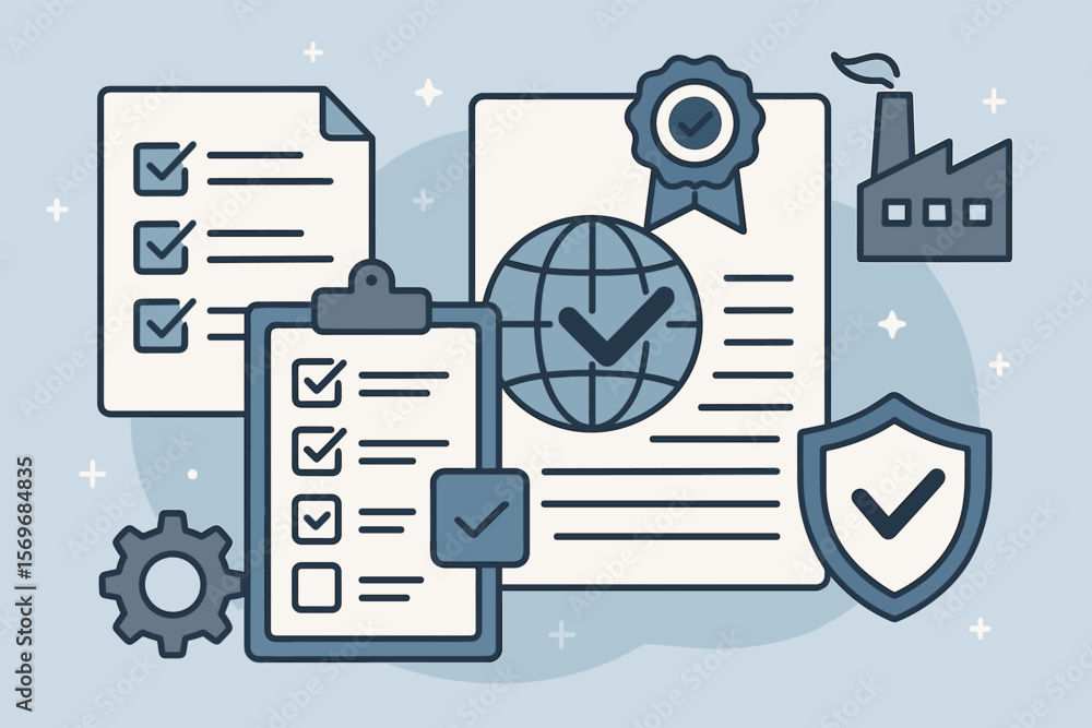 ISO Certification and Quality Assurance Concept with Digital Documents ...