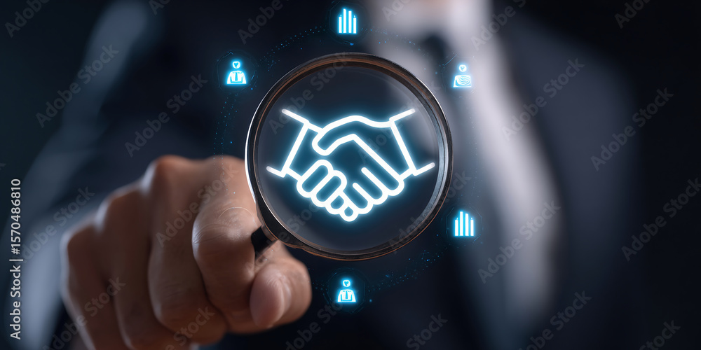 Trusted partner. Trustworthy collaboration, company or contract ...
