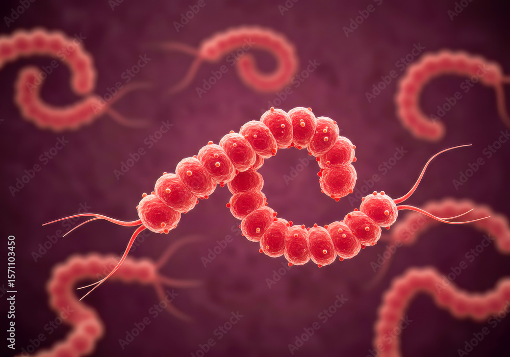 Ilustración de Stock Treponema Pallidum: The Corkscrew Threat Behind ...