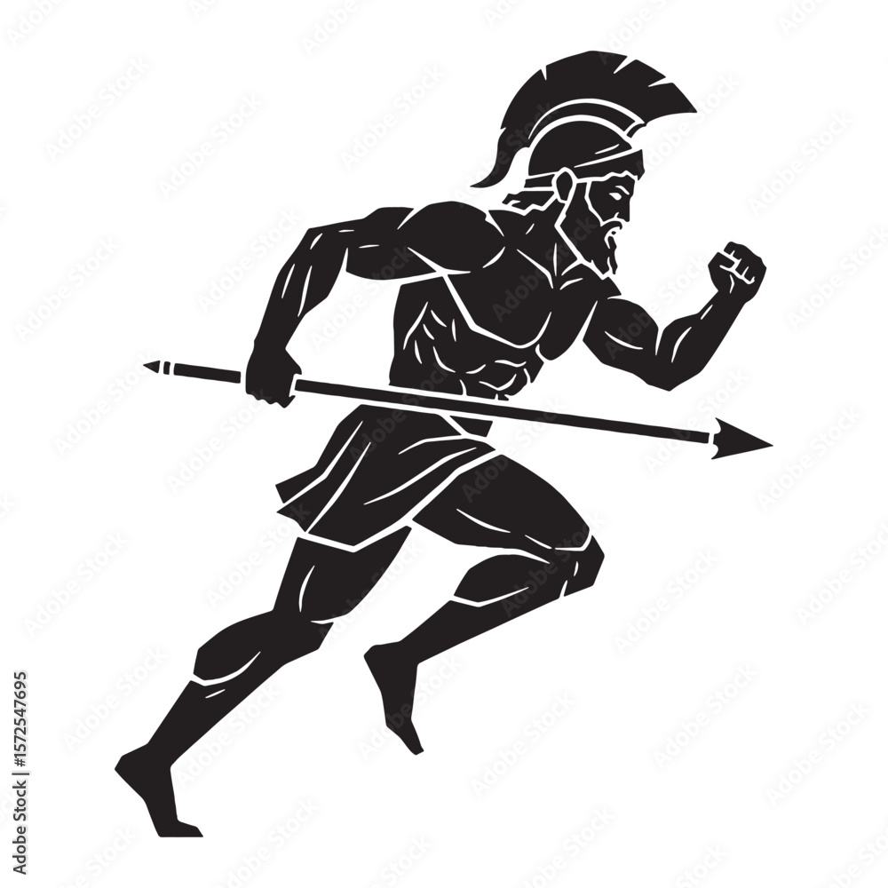Stock-Vektorgrafik „Proud Ares digital black form, making a strong ...