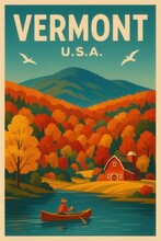 Vermont Travel Poster Free Stock Photo - Public Domain Pictures