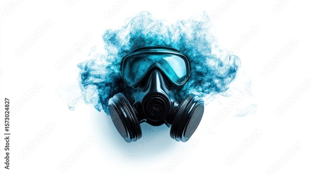 Gas Mask in Blue Smoke: A Symbolic Image of Environmental Pollution and ...