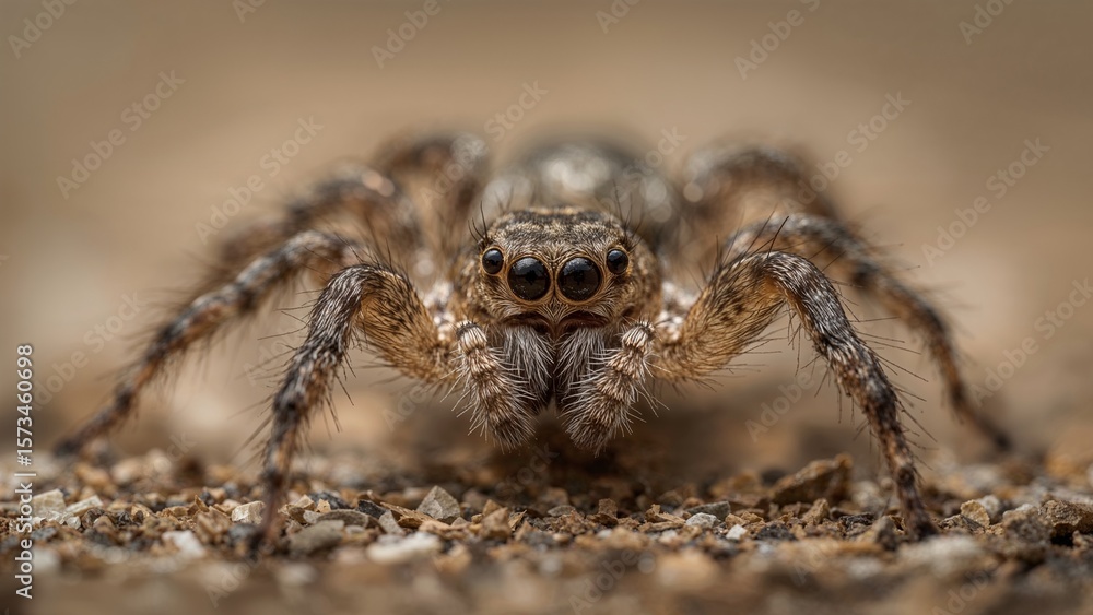 Ultra-Realistic Macro Photo of Spider with Sharp Focus on Eyes and Legs ...