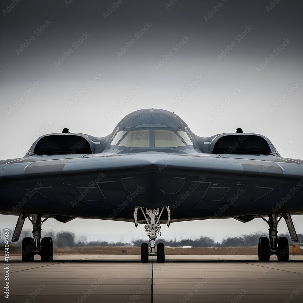 B-2 Spirit Stealth Bomber Rear View Stock Photo | Adobe Stock