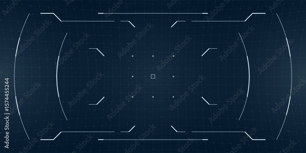 Vector de Stock Military cyber interface with glowing reticle and ...