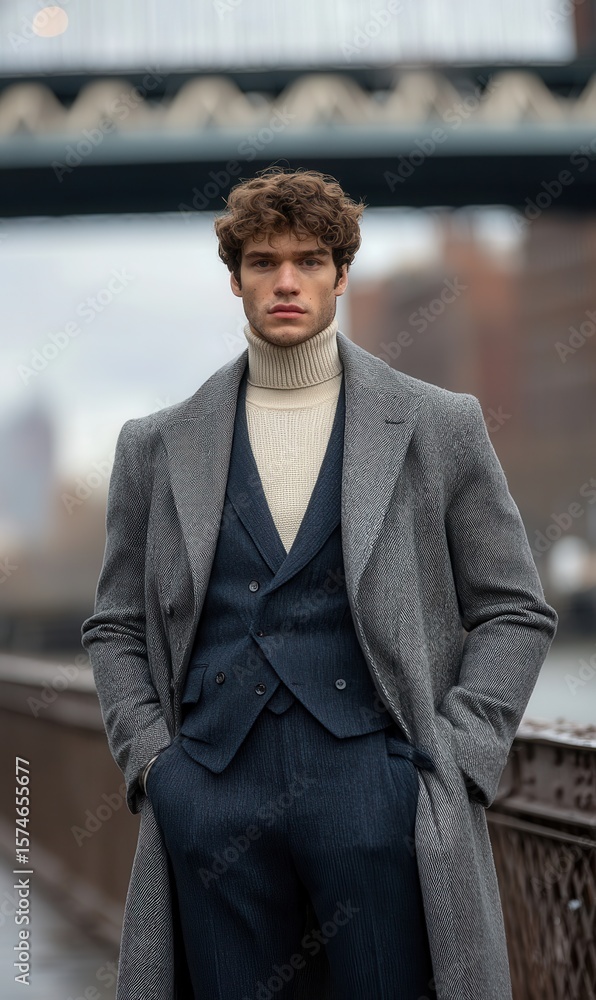 Photo Stock Riddle's style reigns supreme under a New York bridge for a ...