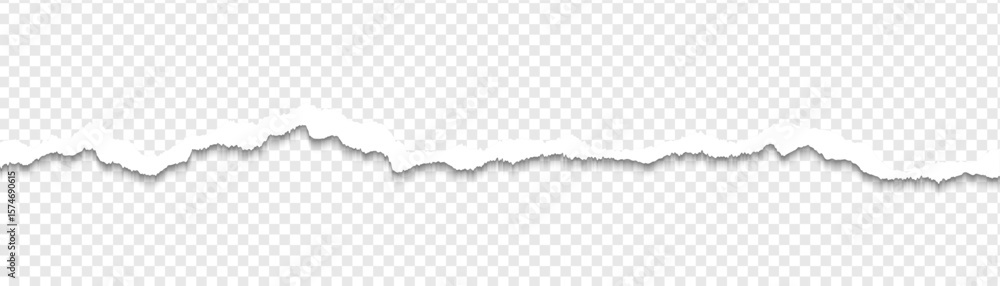 Ripped paper strips with rough torn edges Stock Vector | Adobe Stock