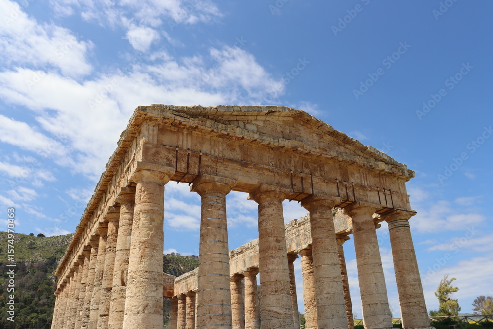 Segesta, Sicily, Italy - April 7 2025: Doric Temple of Segesta Stock ...