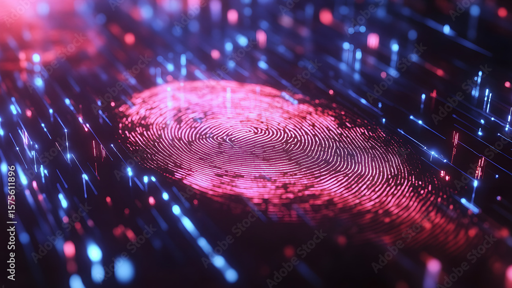 4K Abstract digital fingerprint wallpaper image fingerprint ...