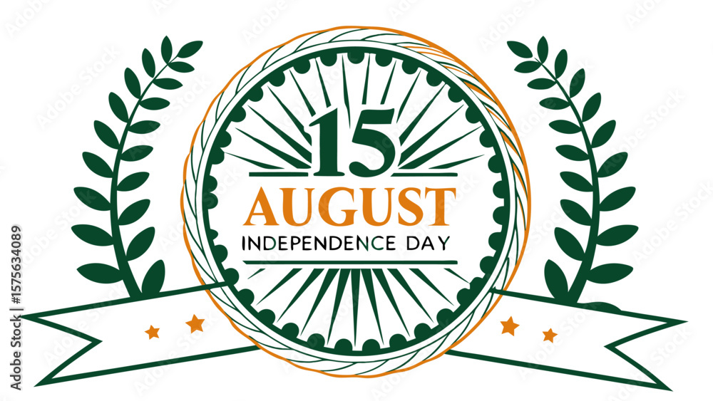 Stylized graphic design celebrating india s independence day on august ...