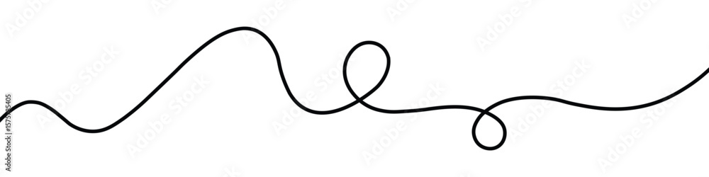 wavy curvy long squiggles line, loopy line, wave line - stock vector ...