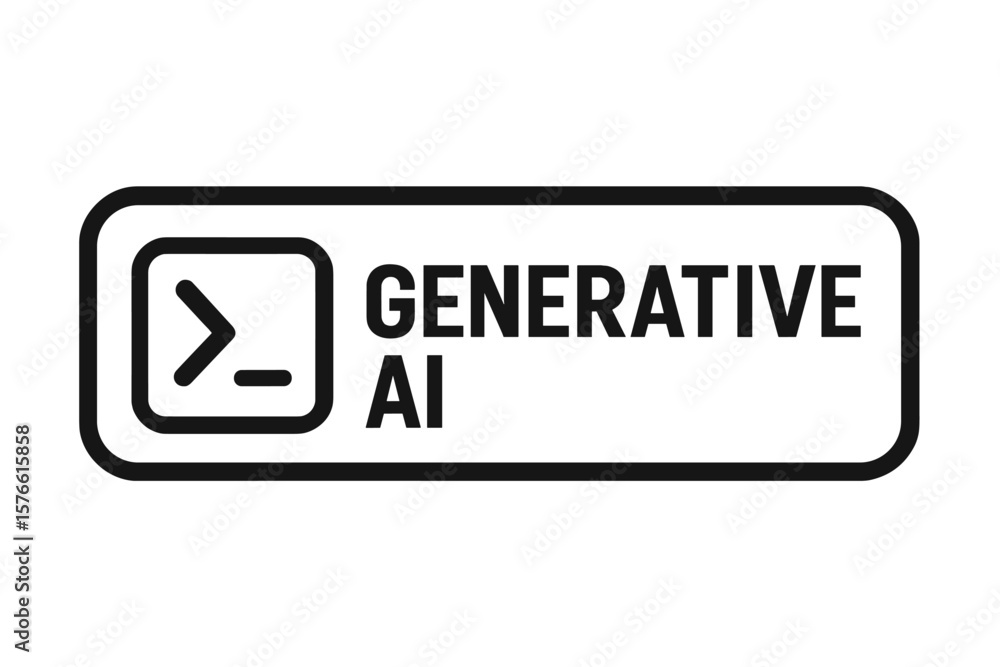 Generative AI icon. Artificial intelligence. Machine learning symbol ...