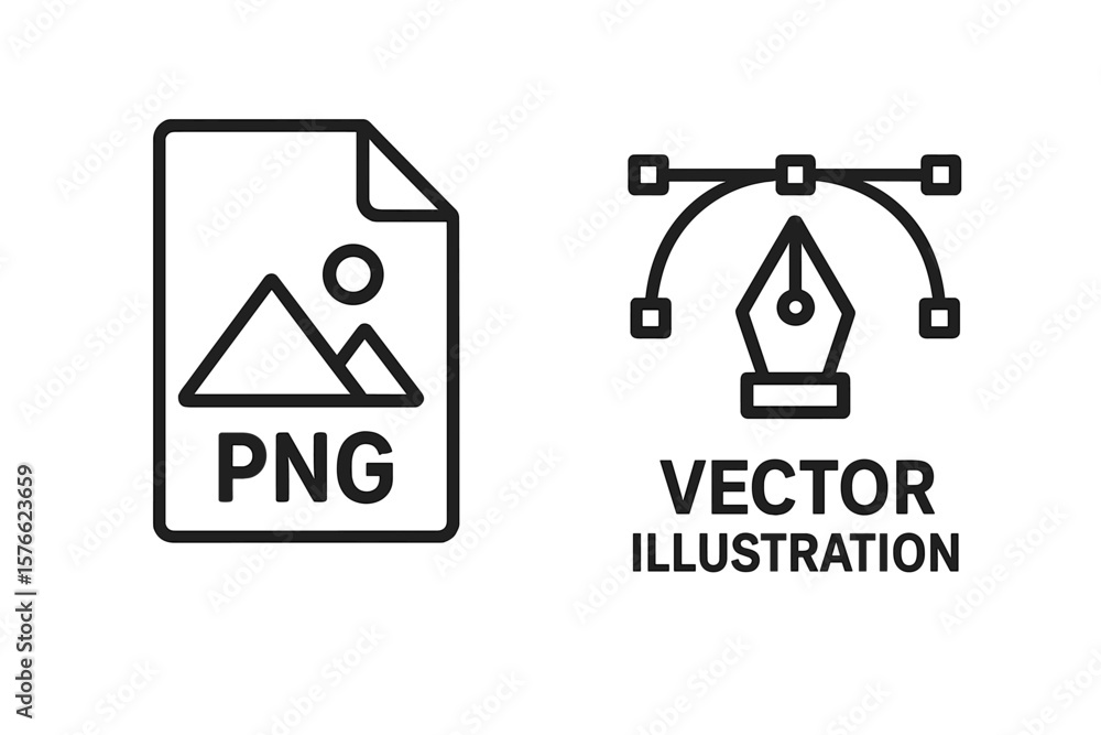 PNG File Icon and Vector Illustration Symbol. Digital Image Format ...