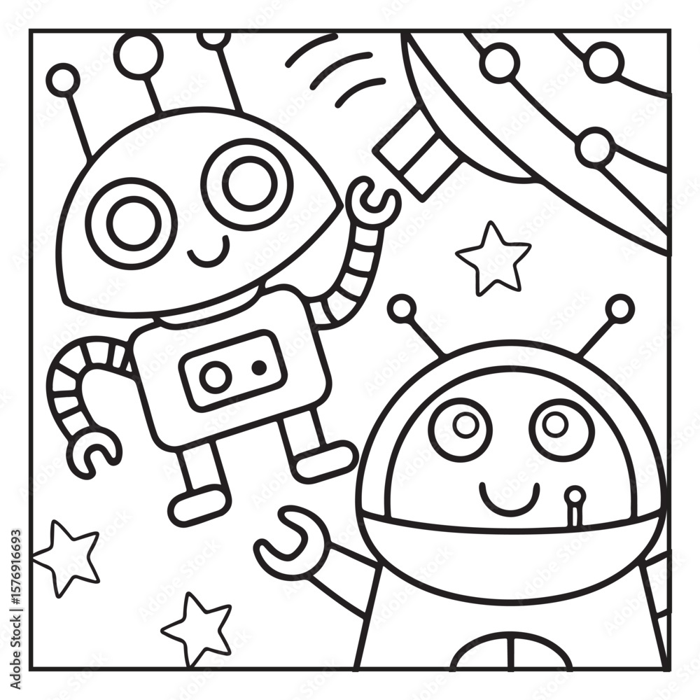 Space Coloring Pages for Kids – Bold and Easy Outer Space Fun with ...
