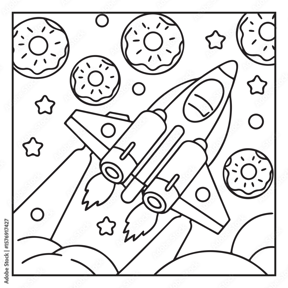 Space Coloring Pages for Kids – Bold and Easy Outer Space Fun with ...
