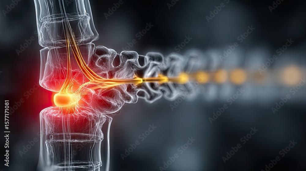 Pinched sciatic nerve anatomical diagram with highlighted pain zone ...