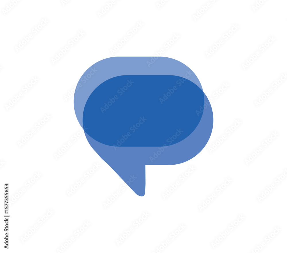 Editorial Google Messages Logo Icon. Flat Blue Speech Bubble Symbol for ...