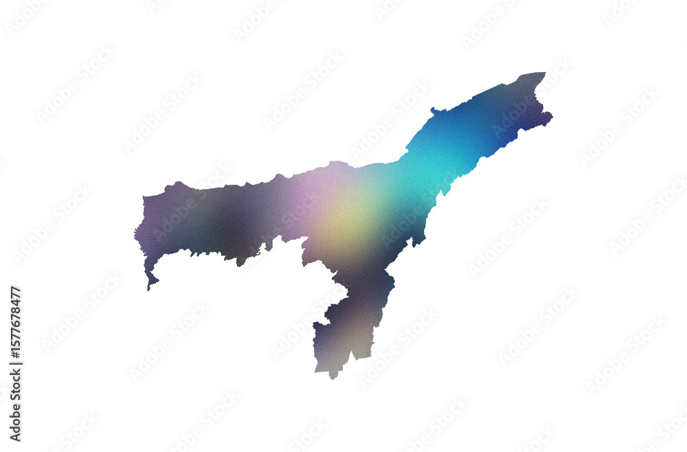 gradient icon of assam map png, assam india map transparent png Stock ...