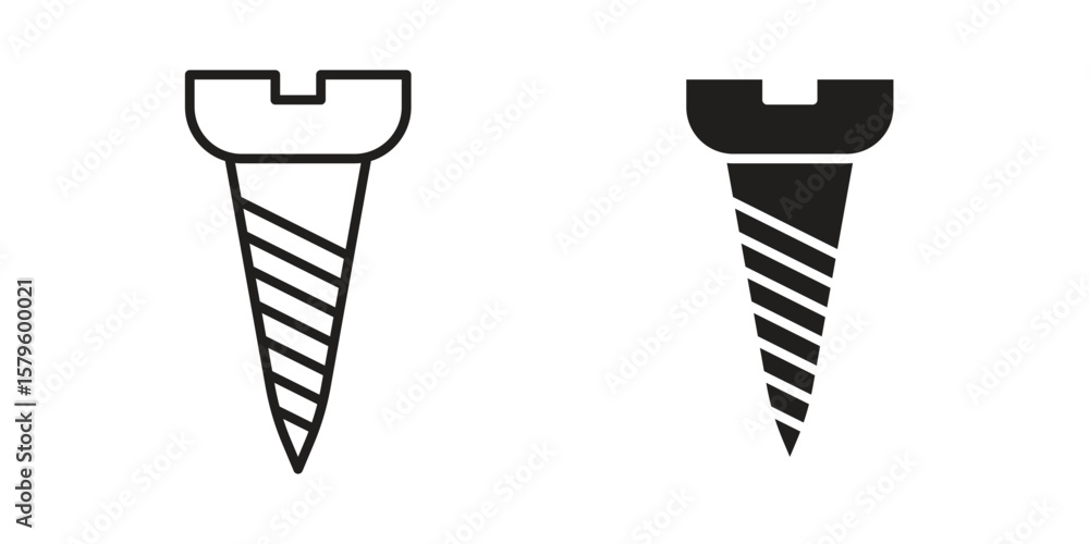 Implant Fixture icon vector, sign and symbol for design, website or ...