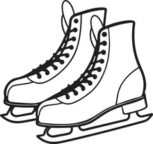 Ice Skates Art Illustration Free Stock Photo - Public Domain Pictures